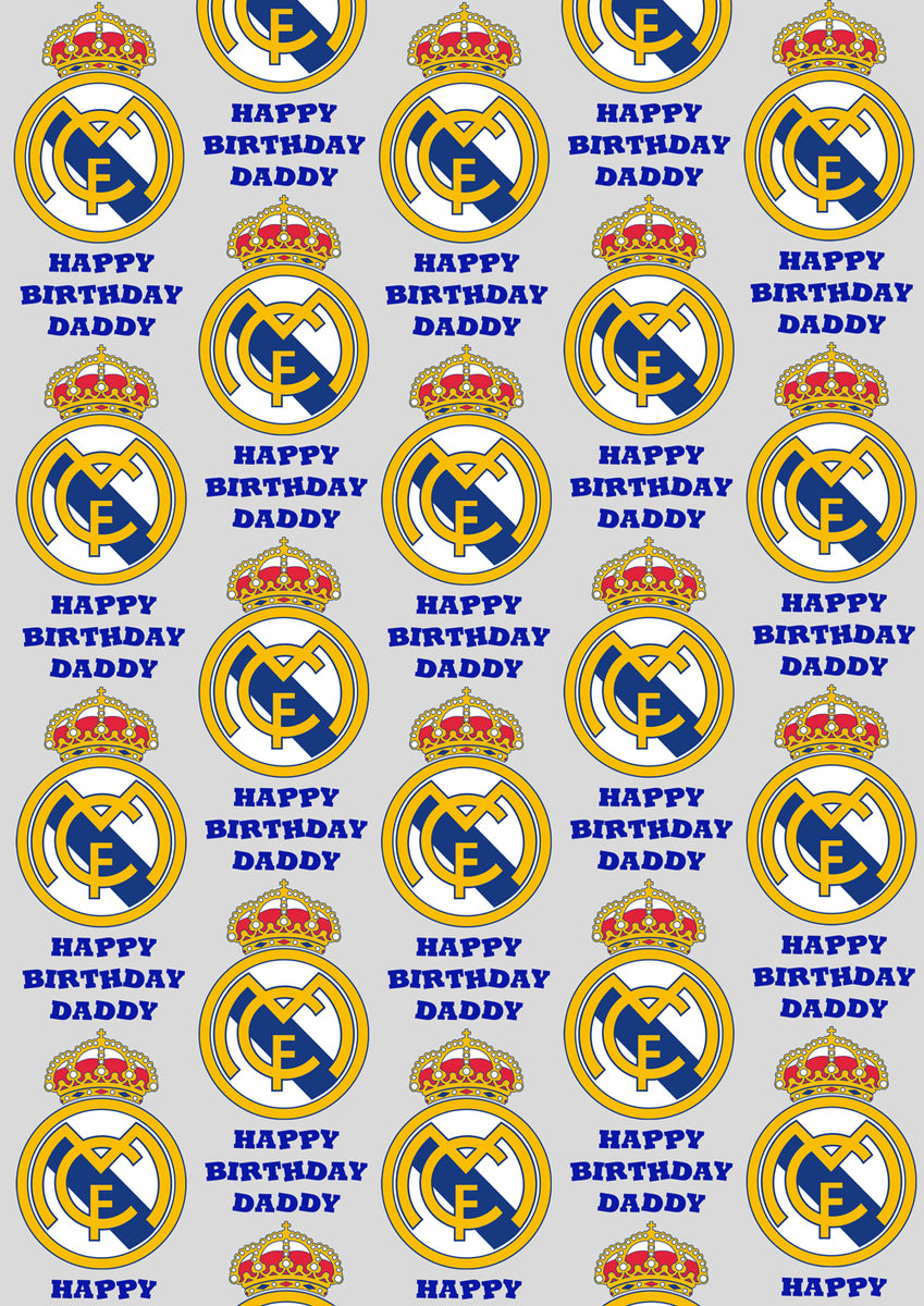 REAL MADRID Personalised Wrapping Paper – elephano.com