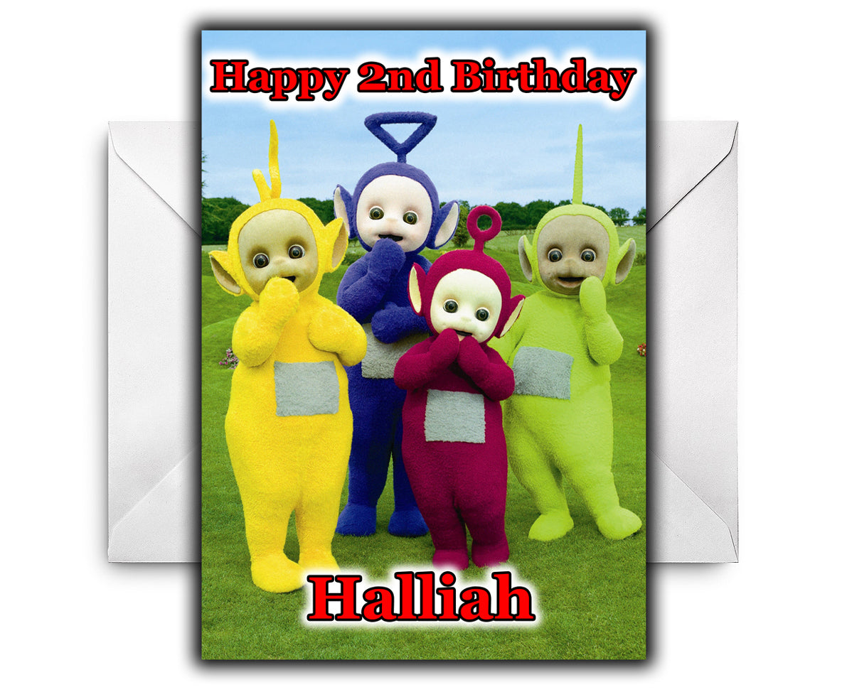 TELETUBBIES Personalised Birthday Card – elephano.com